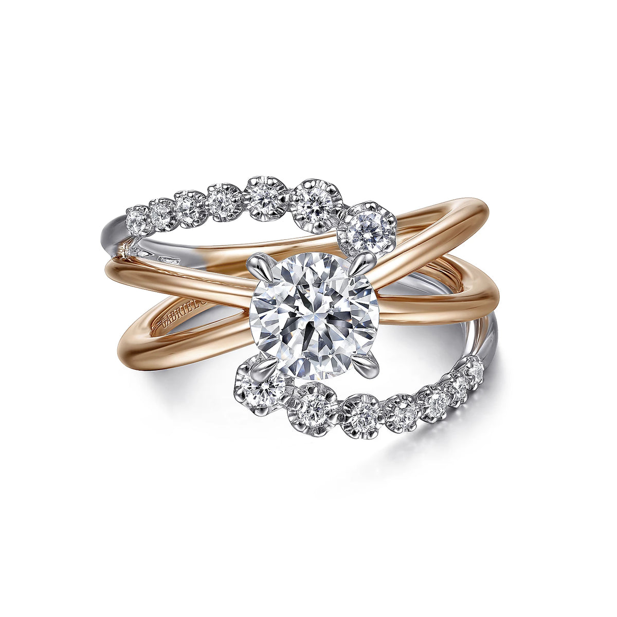 Bypass Round Diamond Engagement Ring – Firstpeoplesjewelers.com